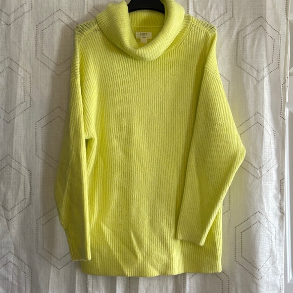 LOFT | Sweaters | Neon Yellow Chunky Oversized Sweater | Poshmark